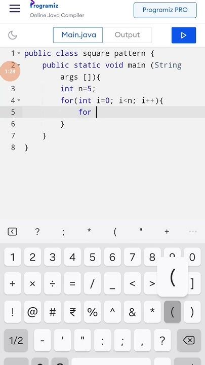 Square In Java Javacode Shorts Coading Youtube
