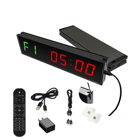 Led Digital Countdown Clock With Remote Wall Mounted Gym Timer Stopwatch Interval Timer Clock