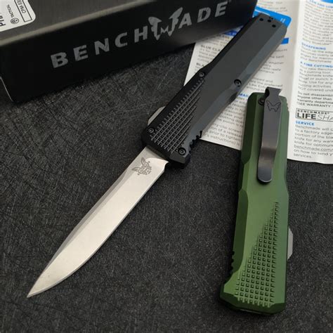 Benchmade 4600 Tactical Double Action Otf Automatic Knife 3 45 Plain Edge Cpm S30v Blade