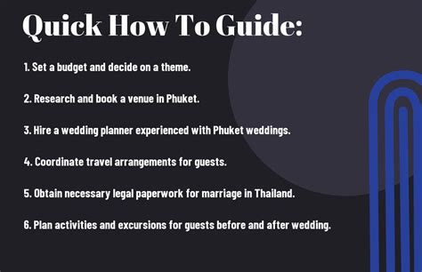 How To Plan The Perfect Phuket Wedding Abroad Oversea Wedding