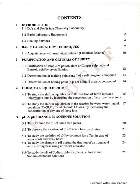 I Puc Chemistry Laboratory Work Book Pdf
