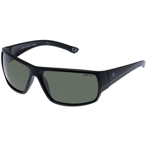 Solarized Hard Line Wrap Matte Black Male Wrap Sunglasses Eyewear Index