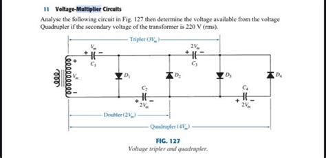 Solved Voltage Multiplier Circuits Analyse The Follow
