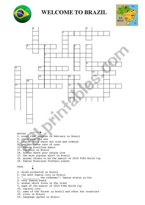 Welcome To Brazil Part 3 Esl Worksheet By Labeillecool