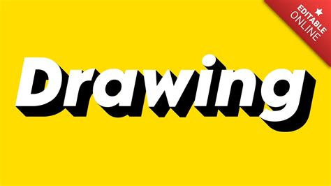 Drawing Black Projection 3d Text Effect Generator