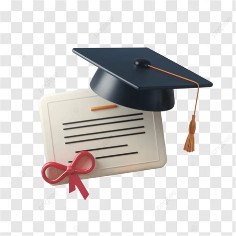 졸업 모자가 있는 빈 인증서 졸업 모자 자격증 삽화 Png 일러스트 및 이미지 에 대한 무료 다운로드 Pngtree