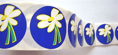 Daisy Theme Stickers Roll Of 1000 Stickers Lifejackets Productions