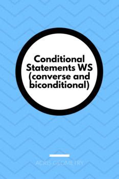 Geometry Conditional Statements Worksheets Supplementary Angles Complementary Angles