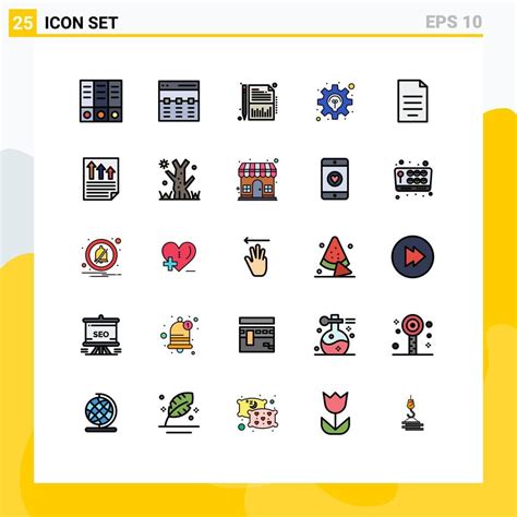 Mobile Interface Filled Line Flat Color Set Of 25 Pictograms Of Dollar