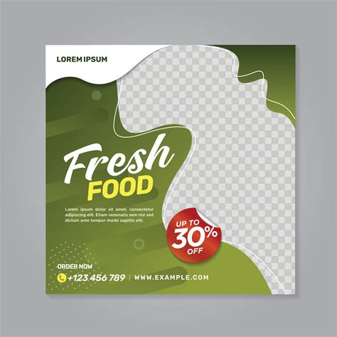 Restaurant Food Social Media Banner Post Design Template 41467301