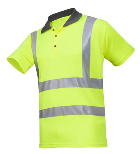 Sioen Genga Hi Vis Short Sleeves Yellow Polo Shirt Size L North
