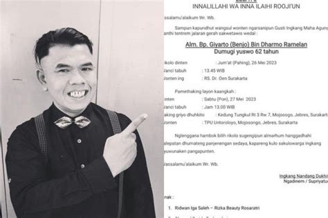 Benjo Eks Teamlo Meninggal Dunia