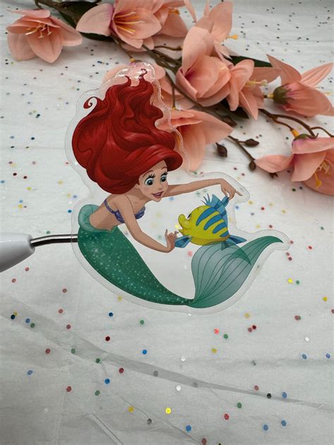 Ariel And Flounder Sticker Etsy