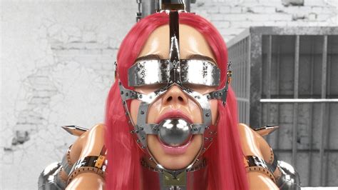 Slave In Hardcore Metal Bondage Restrained And Gagged Sex Toy Sex Toy