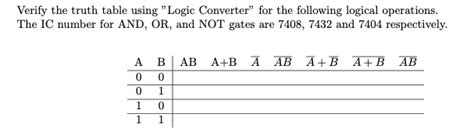 Video Solution Please Use Multisim To Solve Verify The Truth Table