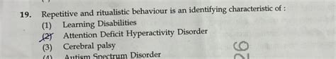 19 Repetitive And Ritualistic Behaviour Is An StudyX