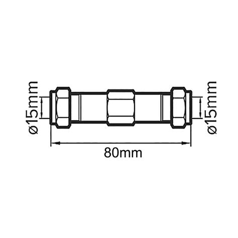 15mm Compression Burst Pipe Repair Coupling Connector Brass Fitting 80