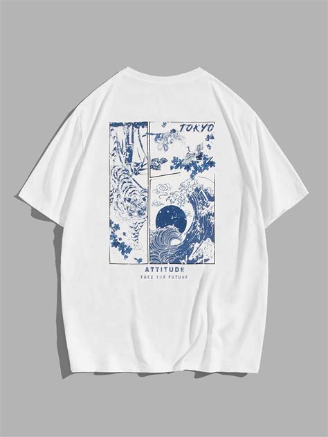 Men Graphic Print Tee Printed Tees Tees Mens Tops