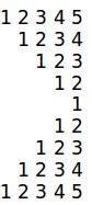 Print Mixed Right Angle Triangle Pattern C