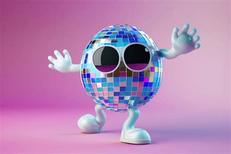 3d Disco Ball Character Sunglasses Free Photo Illustration Rawpixel