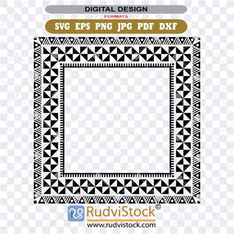 Polynesian Pattern Frame Border Rudvistock