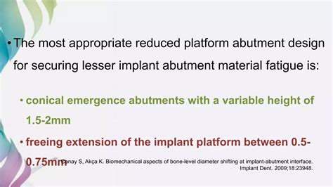 The Influence Of Platform Switching In Dental Implants Pptx