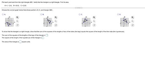 Solved Plot Each Point And Form The Right Triangle ABC Chegg