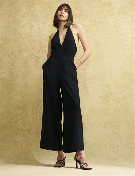 Black Halter Neck Nuria Jumpsuit
