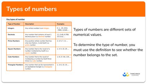 Types Of Numbers Gcse Maths Steps Examples And Worksheet