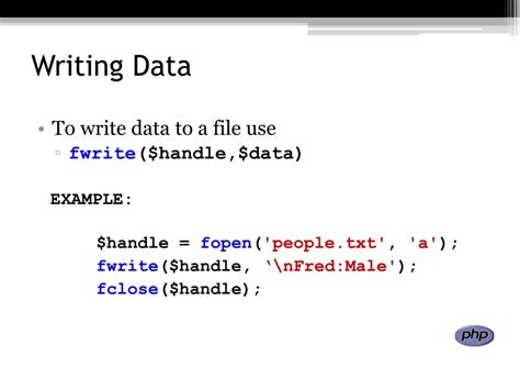 Ppt File Handling With Php Powerpoint Presentation Free Download