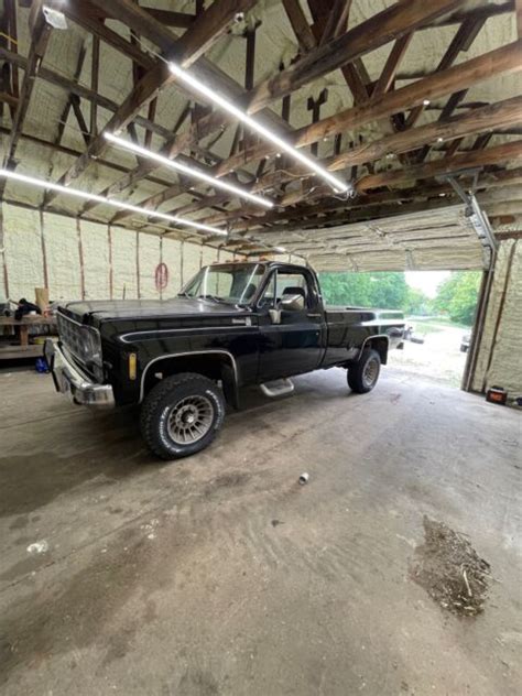 1978 Chevrolet K 20 Pickup Black 4wd Manual Silverado For Sale