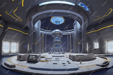 Premium Ai Image Futuristic Quantum Language Translation Lab