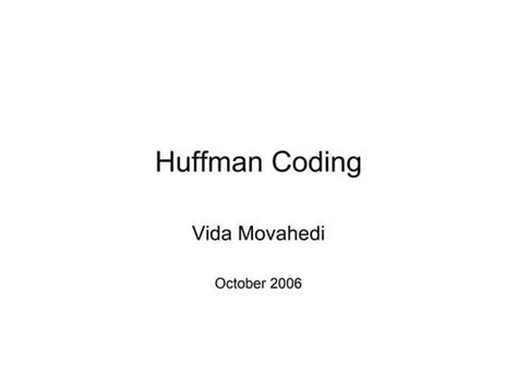 Huffmancodingppt