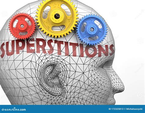 Superstitions And Human Mind Pictured As Word Superstitions Inside A