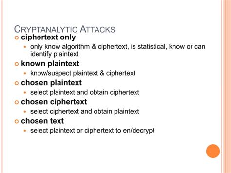 Classical Encryption Techniques PPT