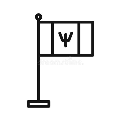 Barbados Country Flag Icon Black Line Art Vector Logo Stock Vector Illustration Of America
