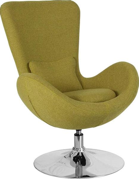 Flash Furniture Egg Series Green Fabric Side Reception Chair Ch 1624