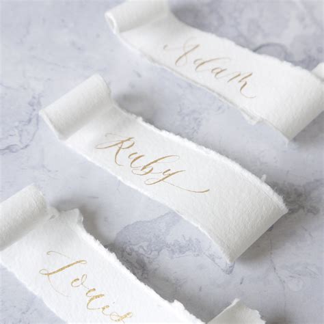 Personalised Calligraphy Name Scrolls For Weddings And Events Handmade