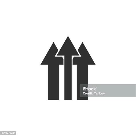 평면 스타일에 3 방향 방향 화살표입니다 벡터 일러스트입니다 도 방향 아이콘 격리입니다 거리에 대한 스톡 벡터 아트 및 기타