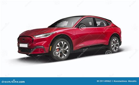 Ford Mustang Mach E4x Suv Electric Car Isolated On White Background