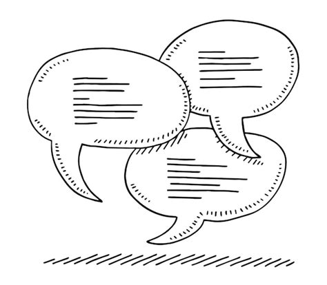 Premium Vector Hand Drawn Vector Drawing Of A Speech Bubble Black