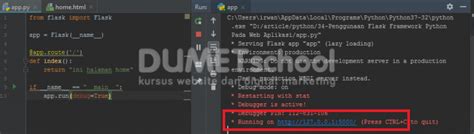 Penggunaan Flask Framework Python Pada Web Aplikasi Kursus Web