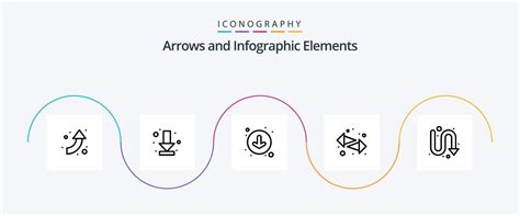 Arrow Line 5 Icon Pack Including Turning Directional Circle Arrows