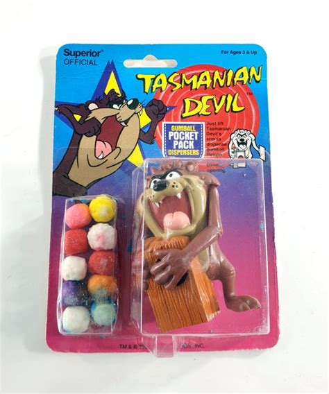 1989 Looney Tunes 3 Tasmanian Devil Taz Gumball Dispenser Figure