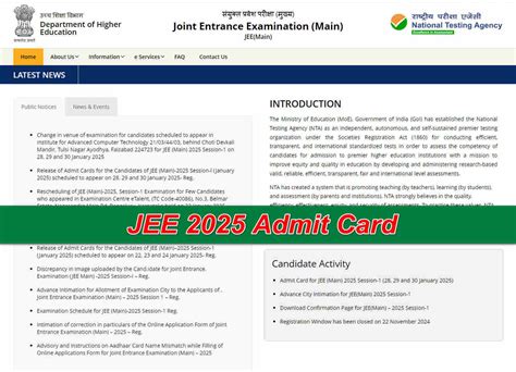 JEE Admit Card Release Download Instructions Details MehnatKro