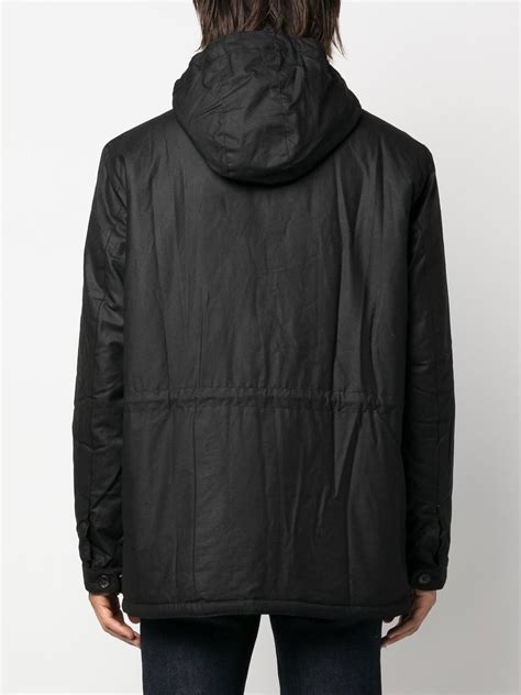 Barbour Hooded Wax Jacket Farfetch