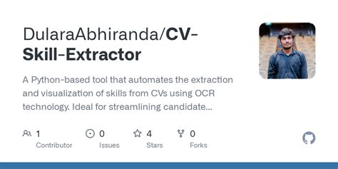 Github Dularaabhirandacv Skill Extractor A Python Based Tool That Automates The Extraction