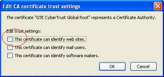 Certificate Trust Settings In Firefox