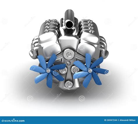 Motor De V Sobre Blanco Mis Los Propios Diseño Stock de ilustración Ilustración de
