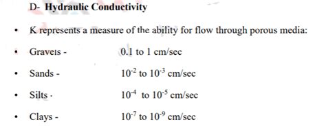 Darcys Law Porosity Permeability Transmissibility Specific Yield Specific Geography Of